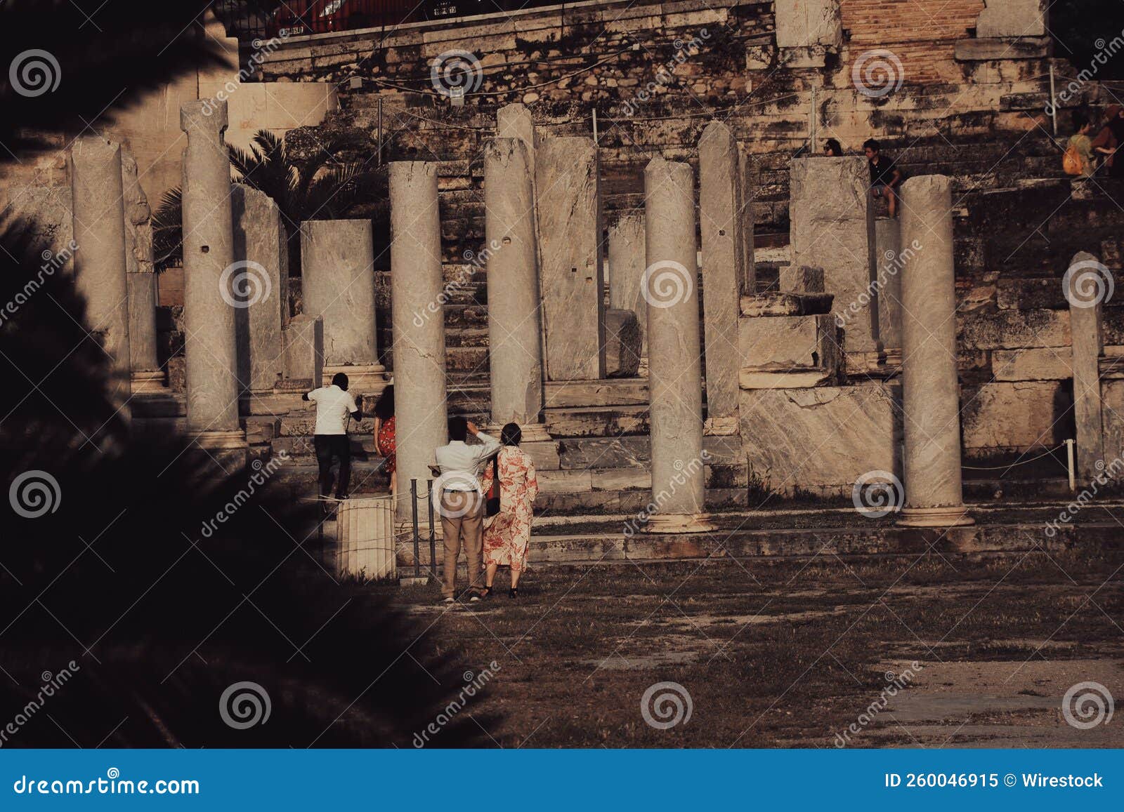 Ancient Columns of the Acropolis of Athens, Greece. Stock Image - Image ...