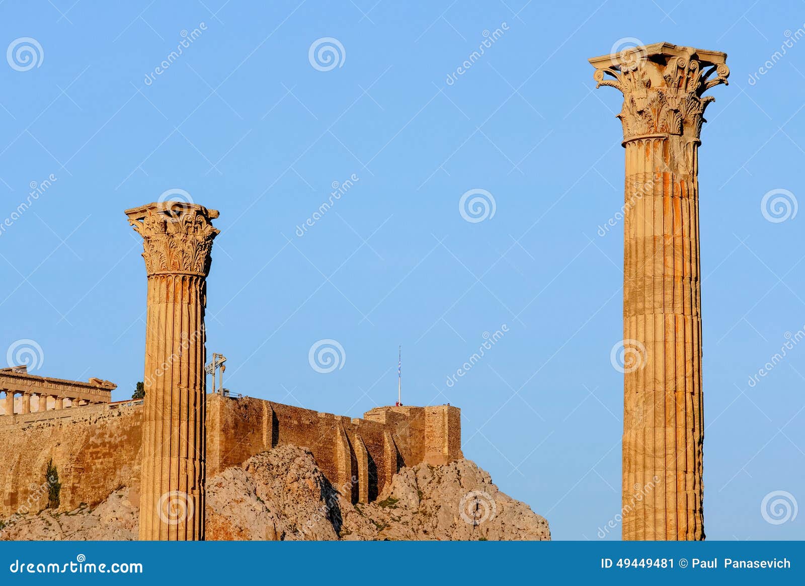 Ancient Columns Of Greek Temple Royalty-Free Stock Photo ...