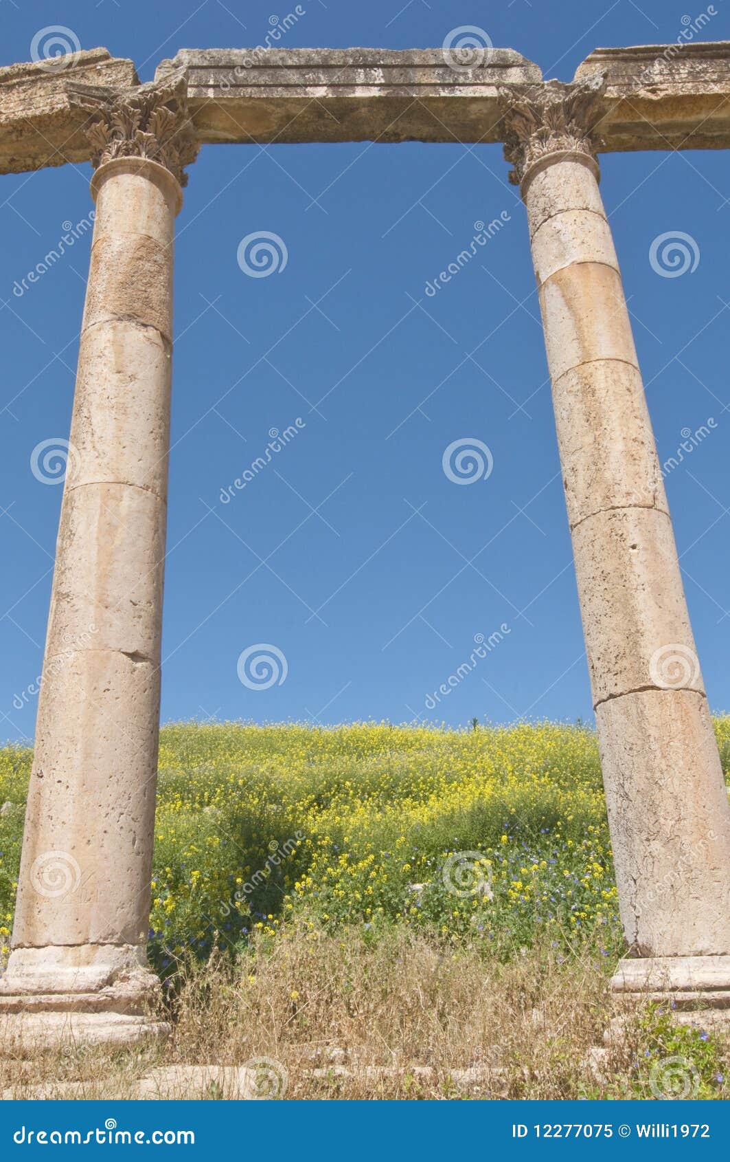 Ancient Columns with Blue Sky Stock Image - Image of holy, visit: 12277075