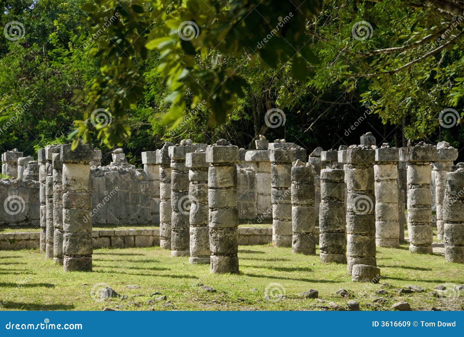 Ancient Columns at Chichen Itza Mexico Stock Image - Image of mexico ...