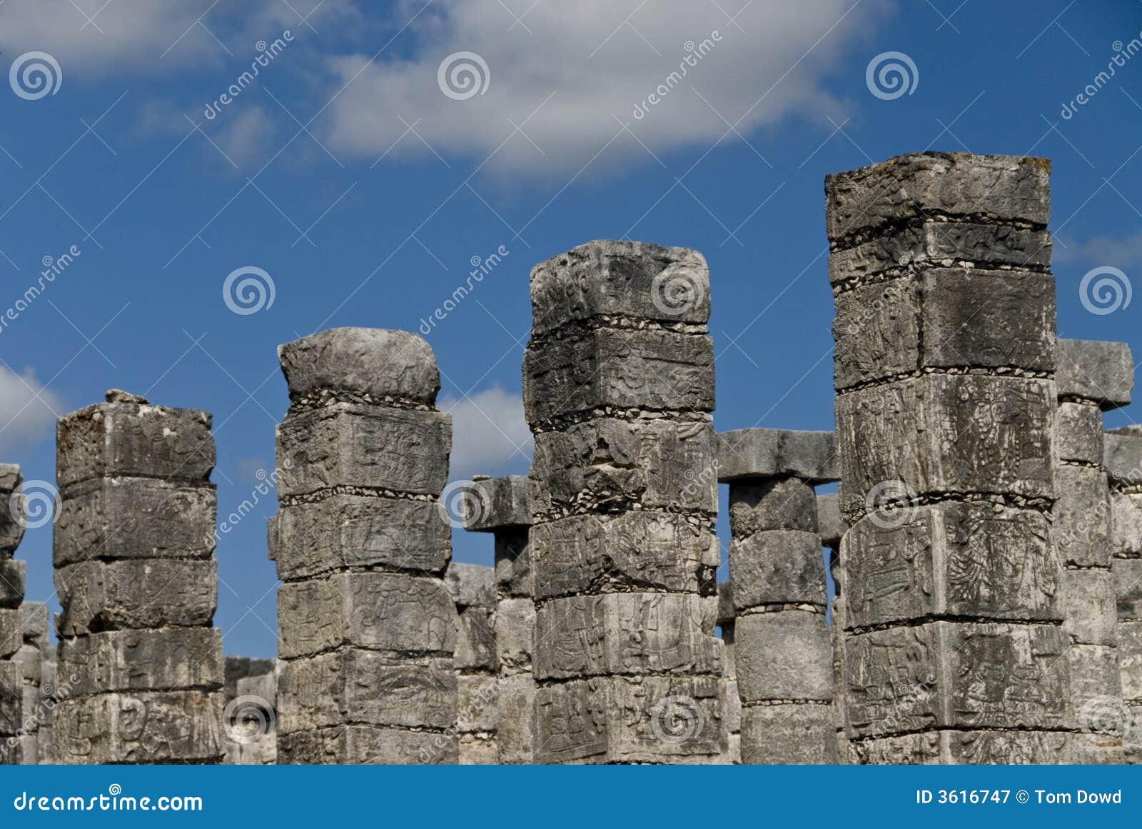Ancient Columns At Chichen Itza Mexico Picture. Image: 3616747