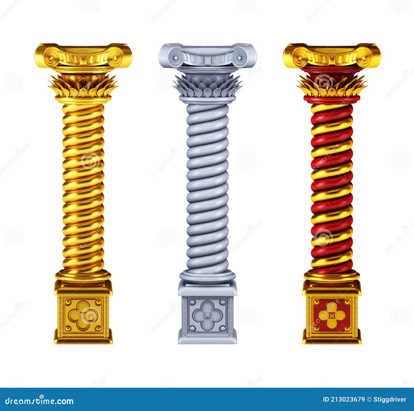 Ancient Columns. Realistic Golden Greek Ancient Column, Classic ... Ancient Columns. Realistic Golden Greek Ancient Column, Classic ...