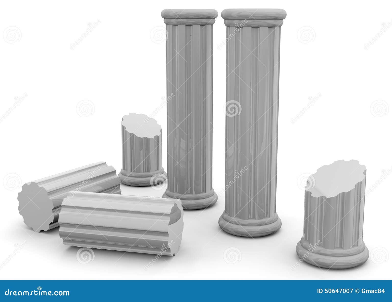 Two Ancient Columns Bent And Connected By Their Bases To Form A Single ...