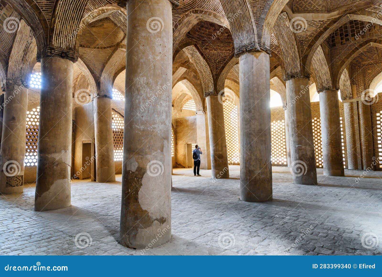 Ancient Columns of Hypostyle Hall Inside Jameh Mosque of Isfahan ...