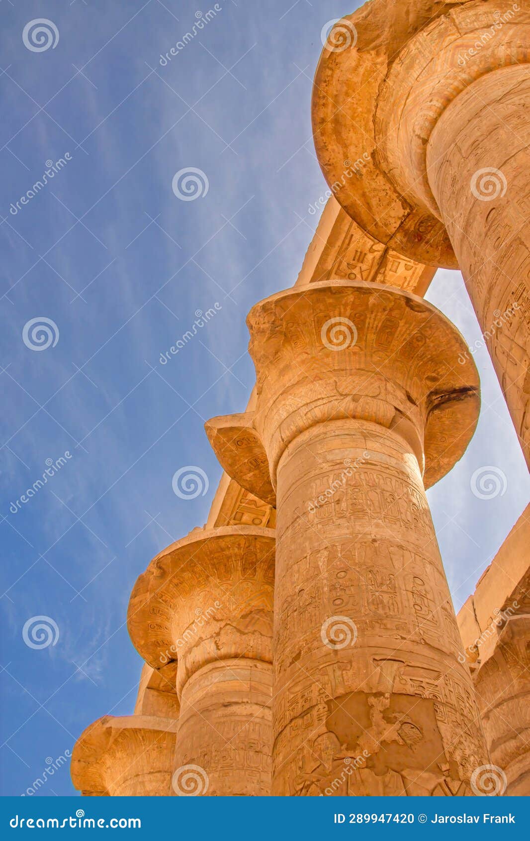 Ancient Columns. Karnak Temple,. the Great Hypostyle Hall. Luxor. Egypt ...