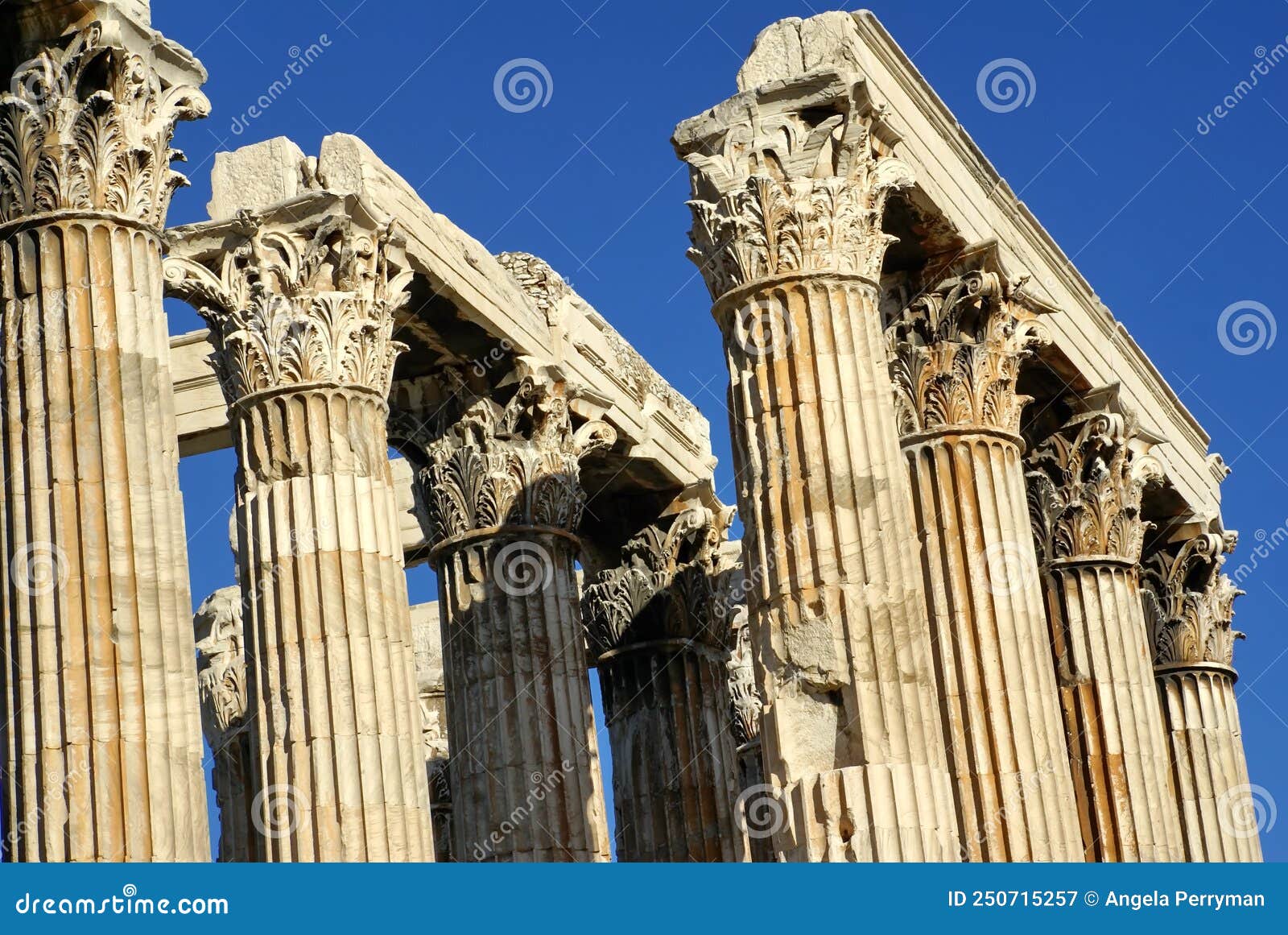 Ancient Columns with a Lintel in an Archaeological Park Stock Image ...