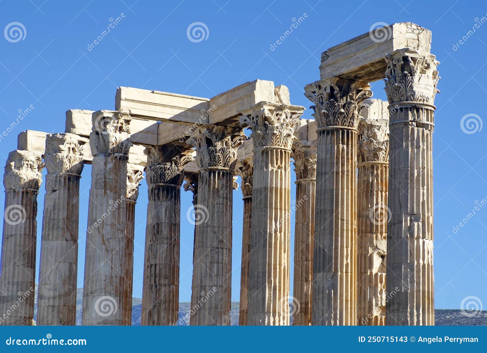 Ancient Columns with a Lintel in an Archaeological Park Stock Image ...
