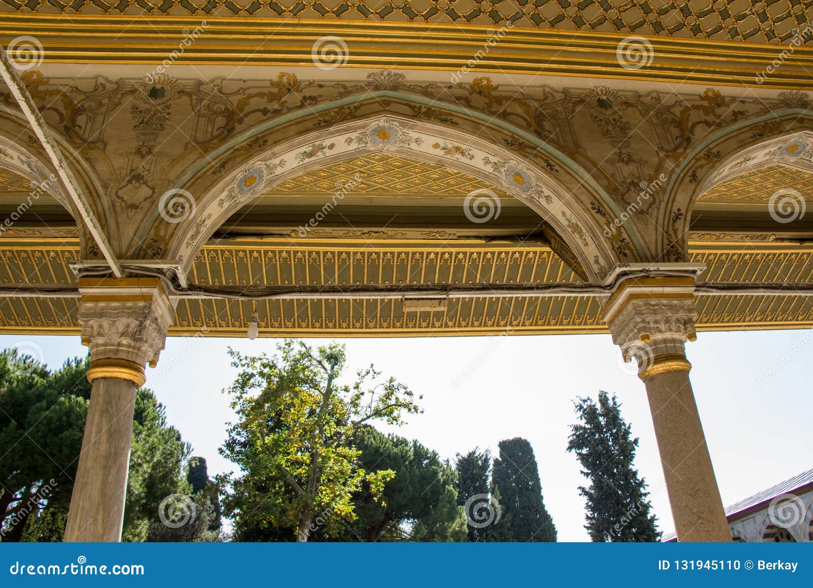 Ancient Columns from Ottoman Times on Display Stock Photo - Image of ...