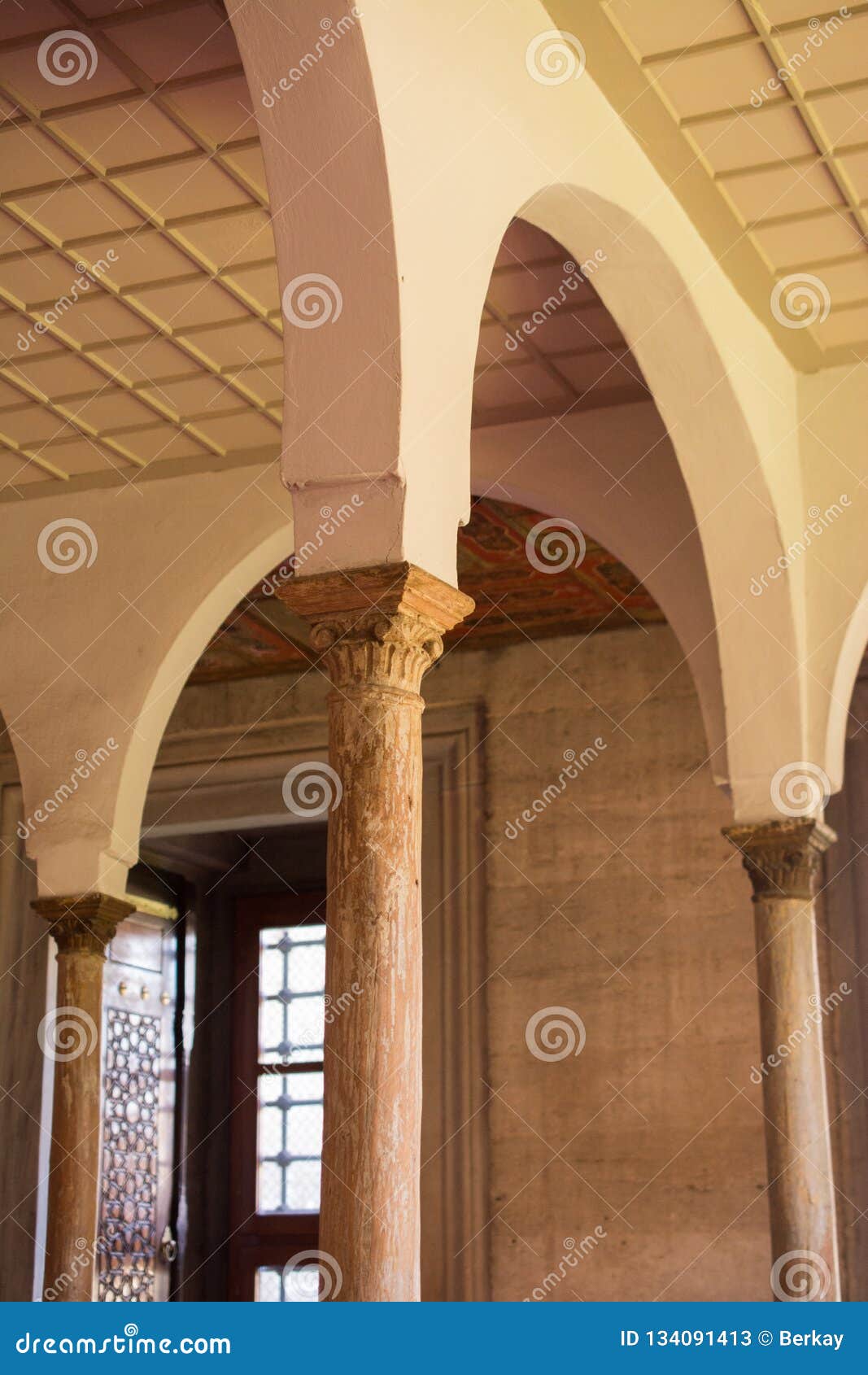 Ancient Columns from Ottoman Times on Display Stock Image - Image of ...