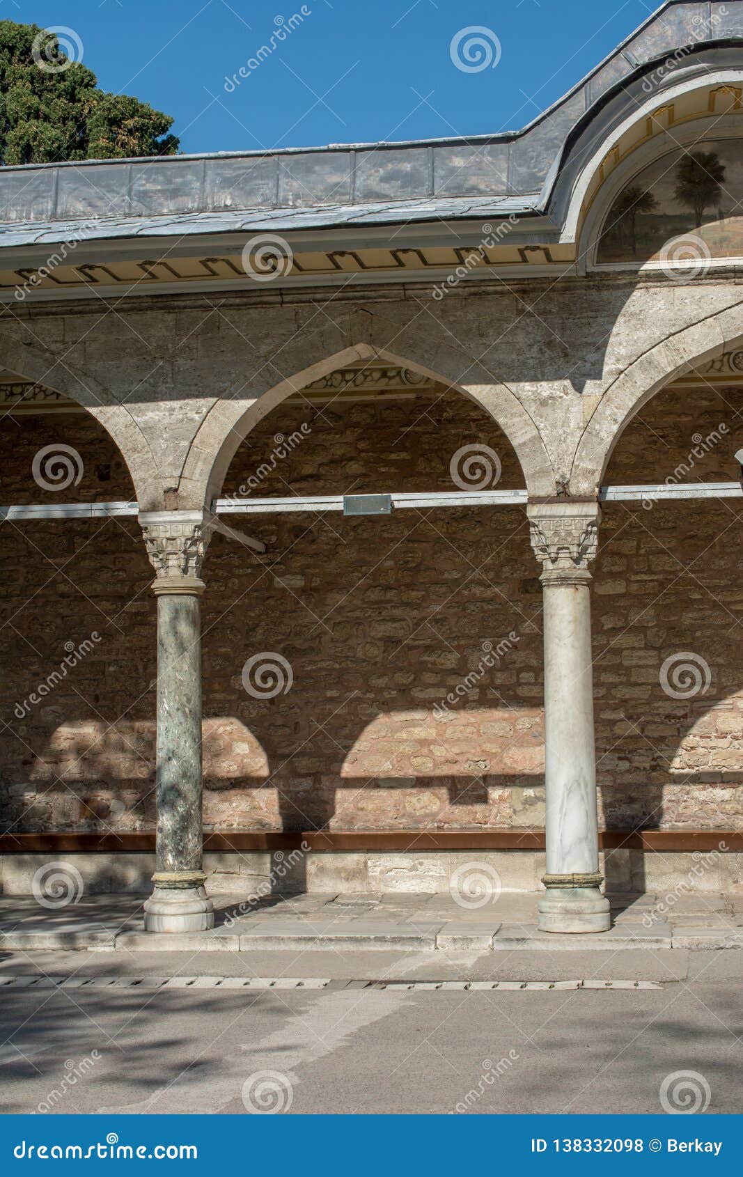 Ancient Columns from Ottoman Times on Display Stock Photo - Image of ...