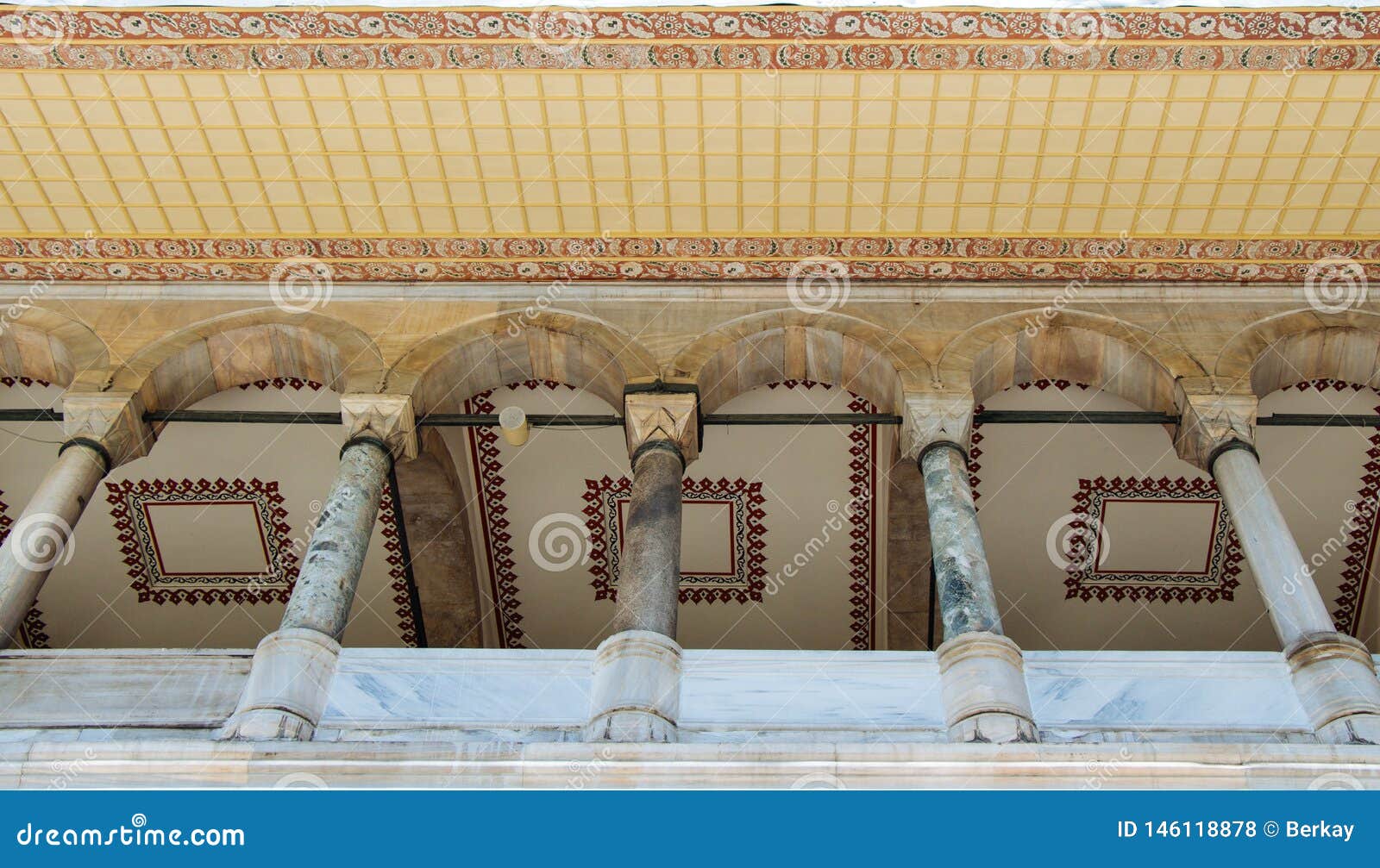 Ancient Columns from Ottoman Times on Display Stock Photo - Image of ...