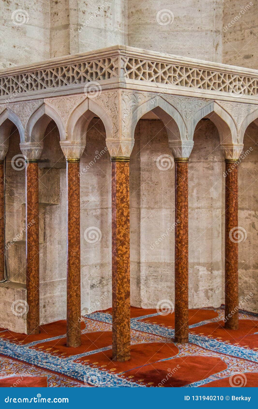 Ancient Columns from Ottoman Times on Display Stock Photo - Image of ...