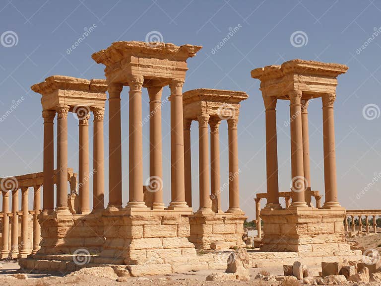 Ancient Columns, Palmyra Syria Stock Photo - Image of heritage, palmyra ...