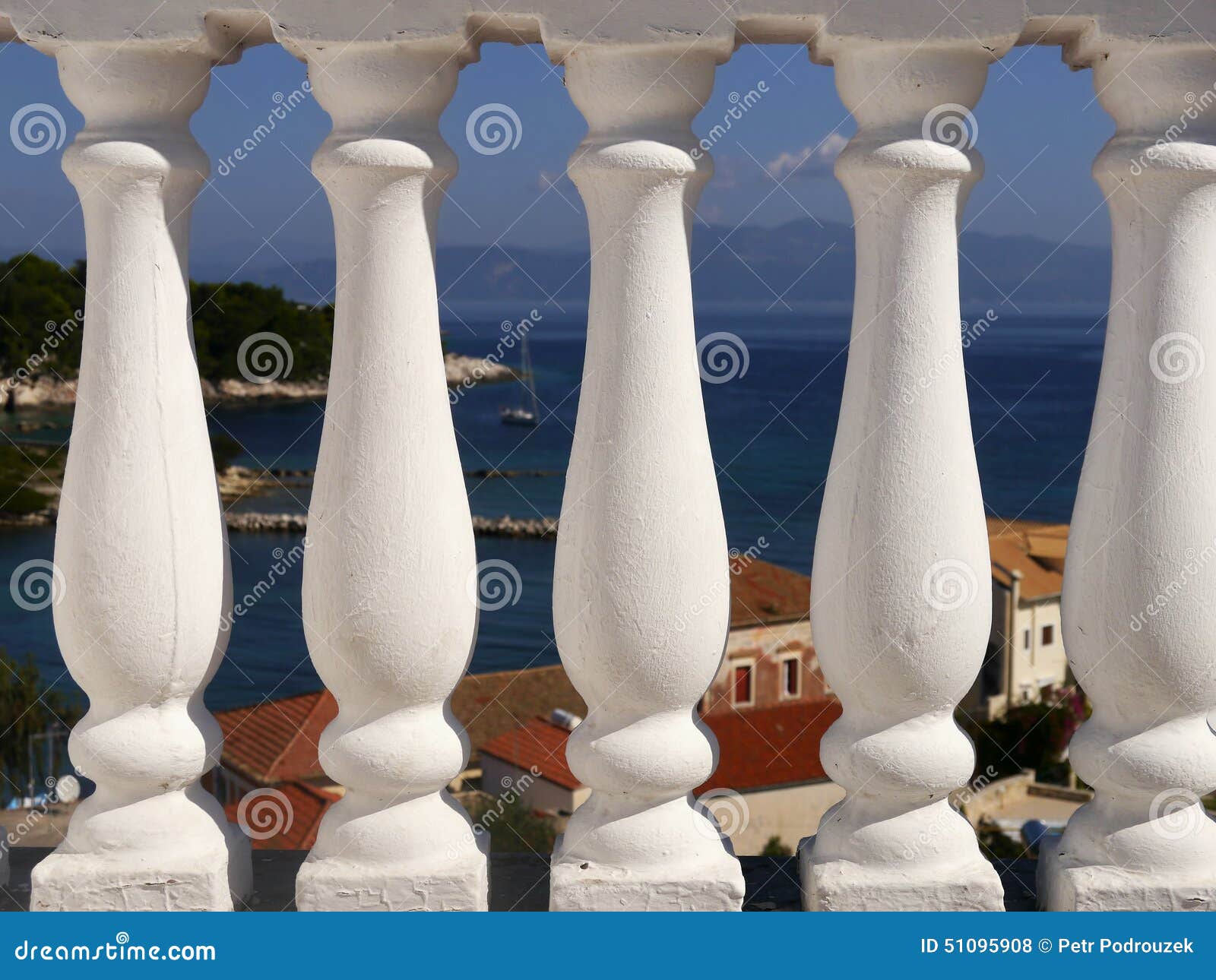 Ancient columns railing stock photo. Image of white, balcony - 51095908