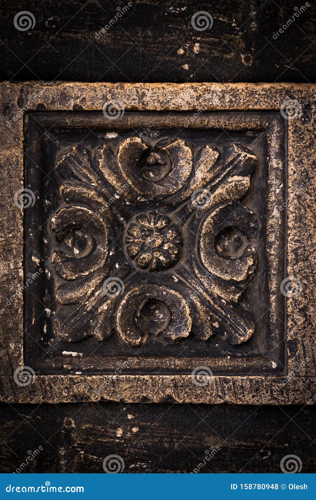 Ancient Columns with Renaissance Bas-reliefs and Plants Patterns in the ...