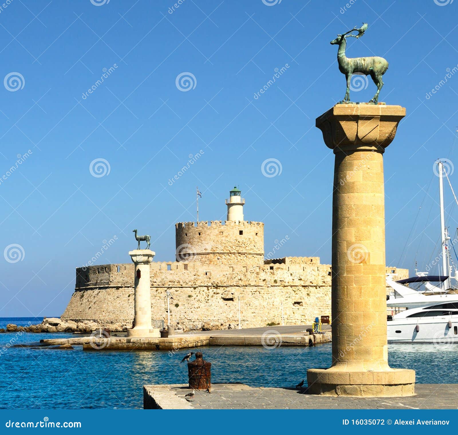 Ancient columns of Rhodes stock photo. Image of marble - 16035072