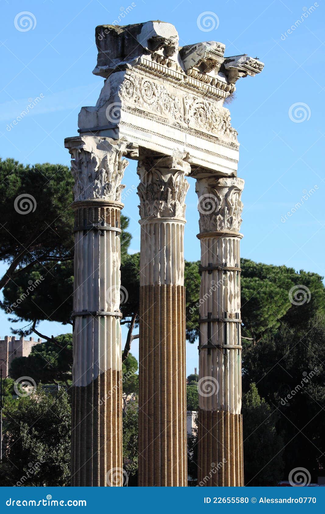 Ancient columns in Rome stock photo. Image of monumental - 22655580