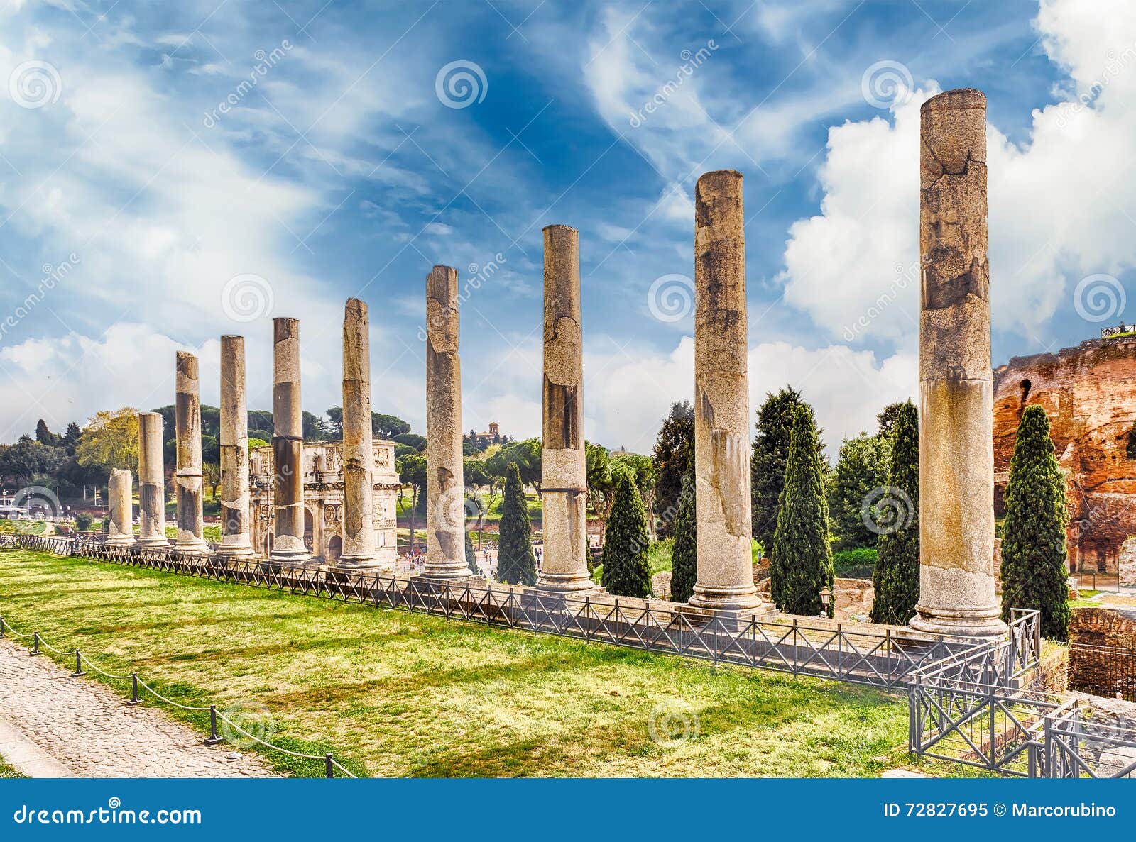 Ancient Columns of the Temple of Venus, Rome, Italy Stock Image - Image ...