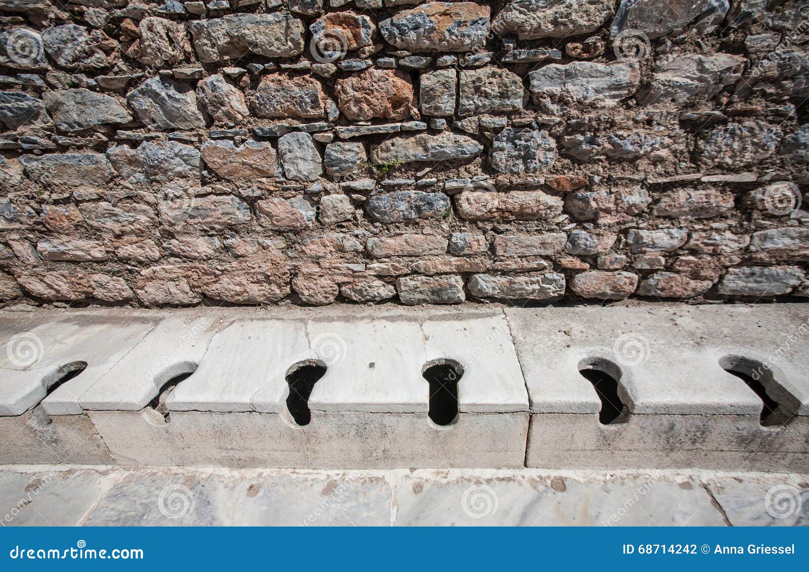 Ancient Communal Toilets in Turkey Stock Photo - Image of greek ...