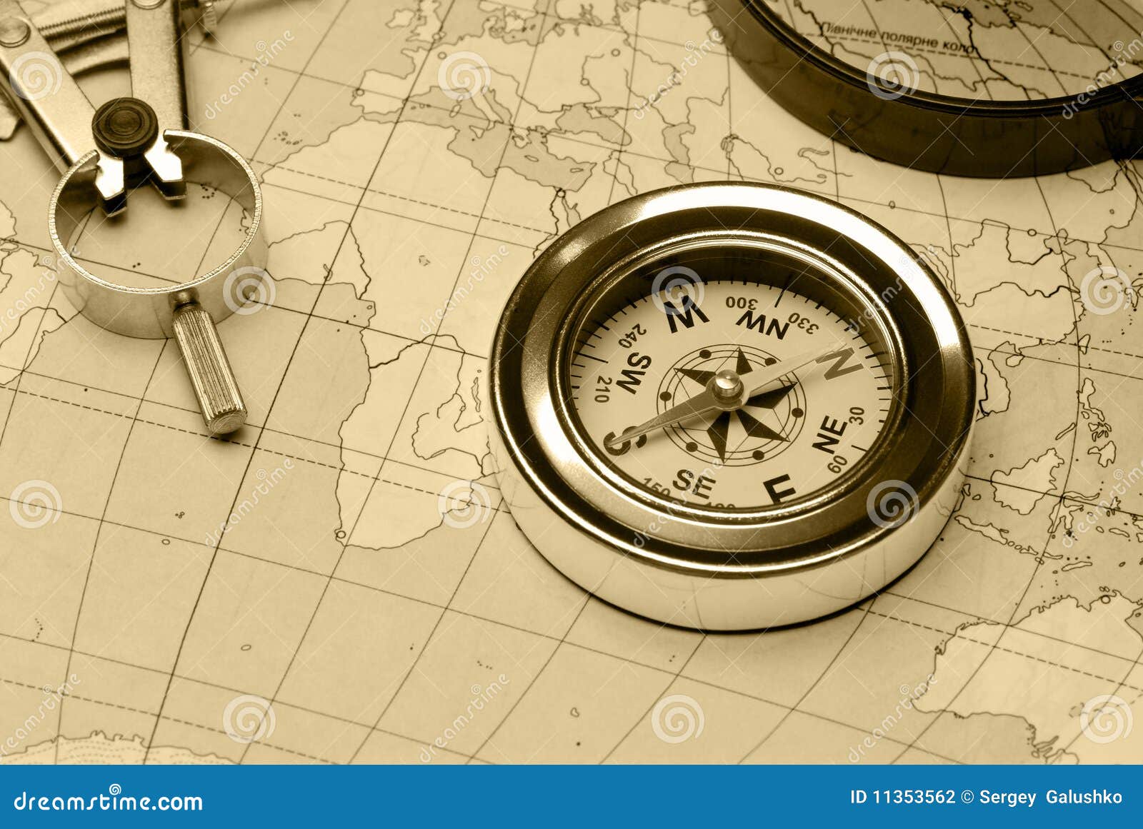 Ancient compass stock photo. Image of line, destinations - 11353562