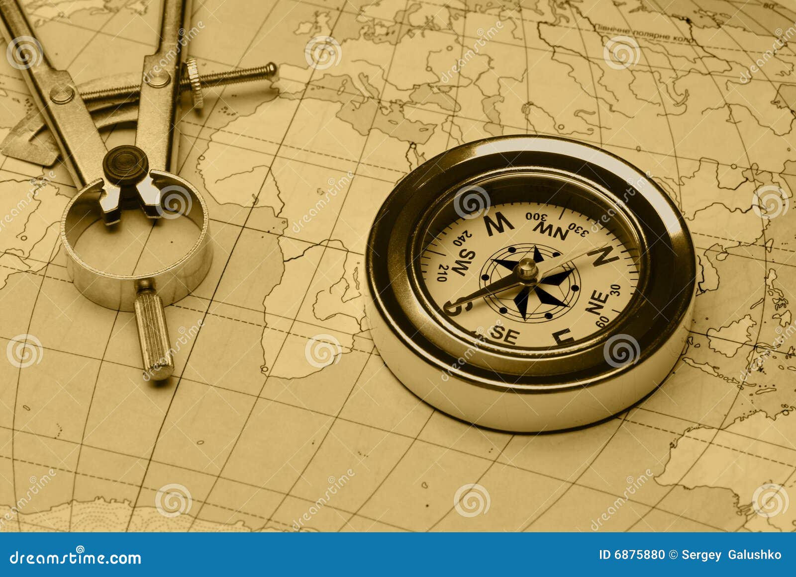 Ancient Compass Stock Photo - Image: 6875880