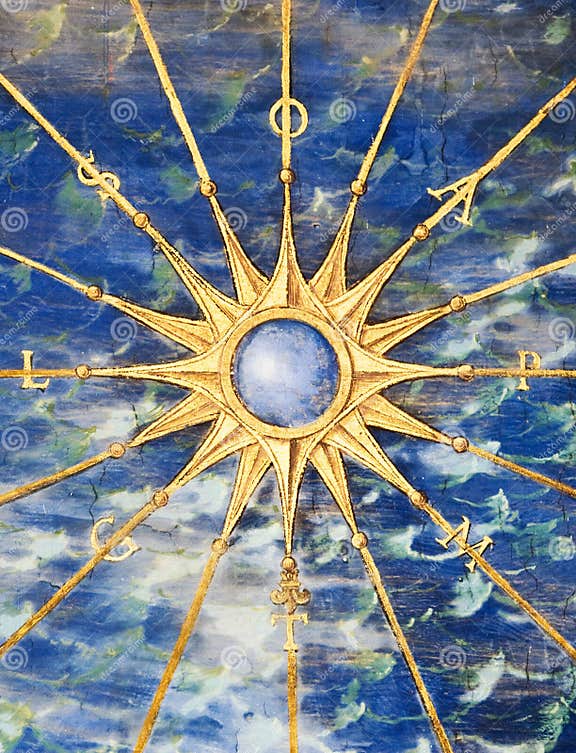 Ancient compass stock photo. Image of arrow, journey, north - 8424402