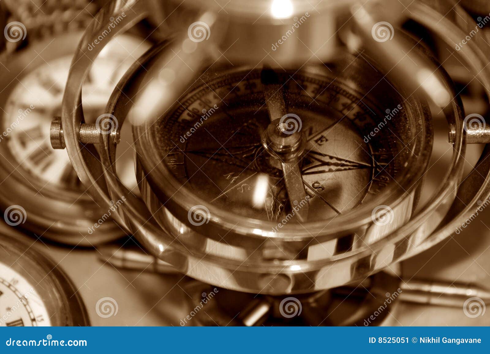 Ancient Compass stock image. Image of shining, direction - 8525051