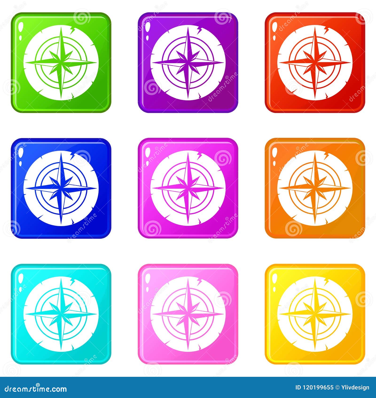 Ancient compass set 9 stock vector. Illustration of direction - 120199655