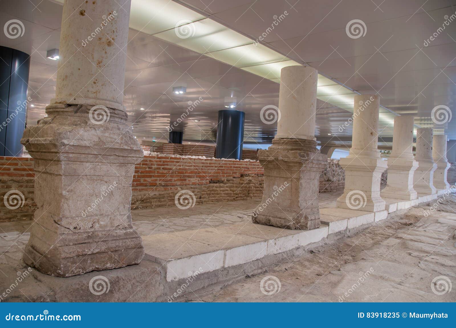 Ancient complex Serdika stock image. Image of bricks - 83918235