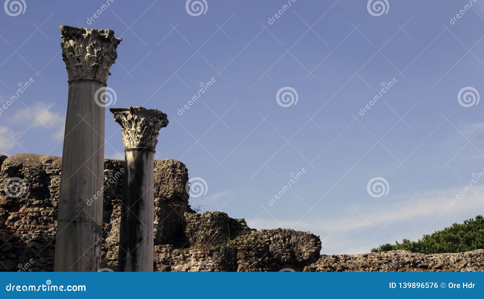 Ancient Composite Roman Capitals Stock Photo - Image of italy, heritage ...
