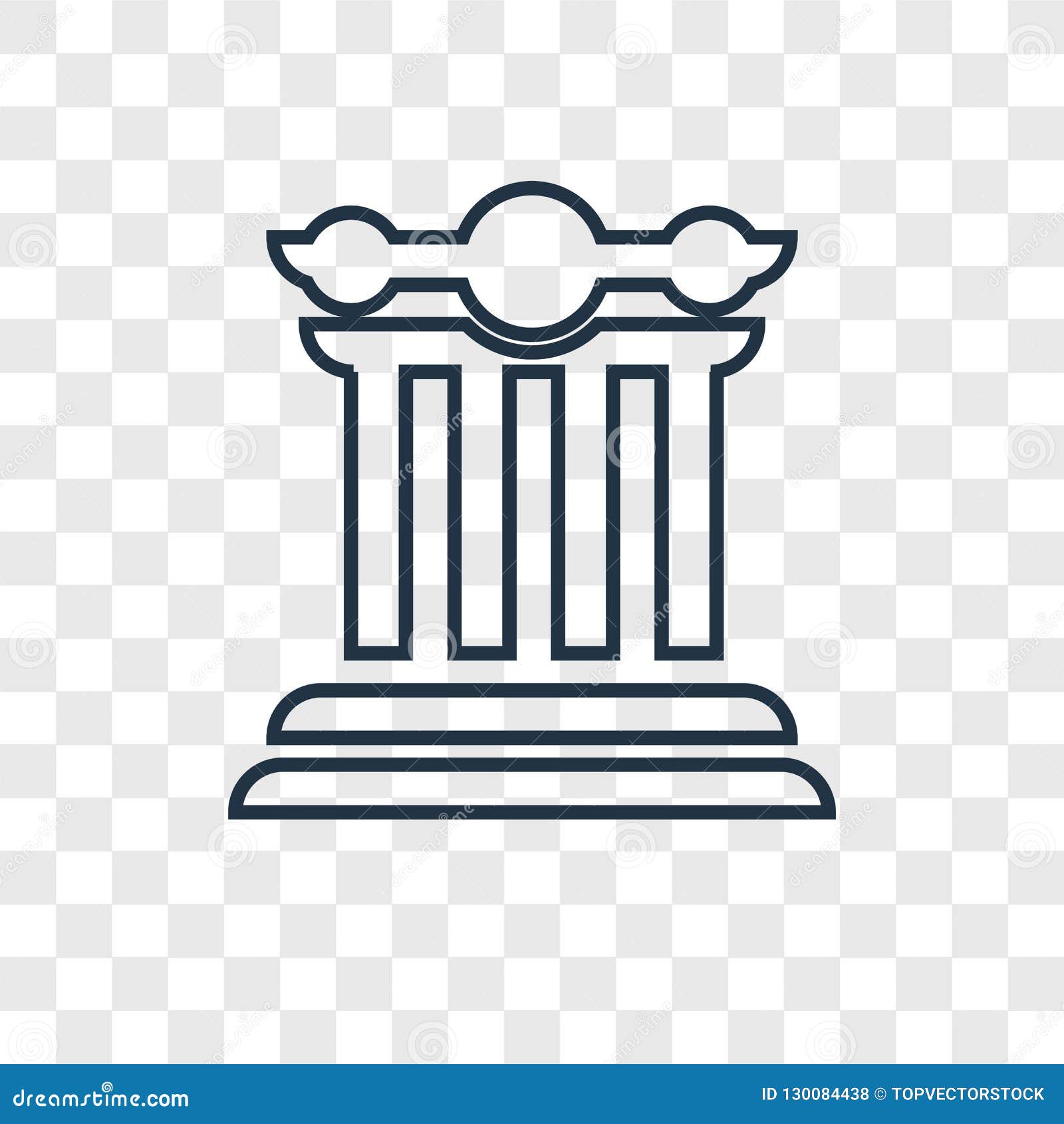 Ancient Concept Vector Linear Icon Isolated on Transparent Background ...