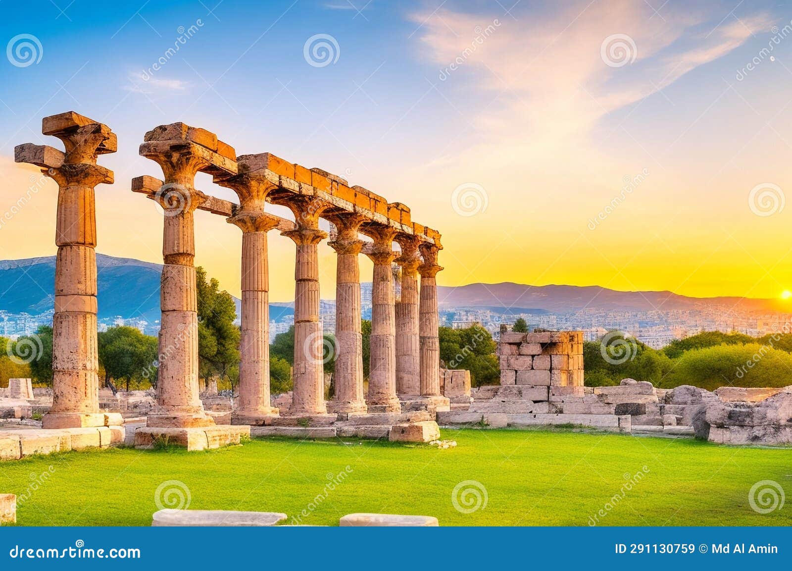 Ancient Construction in Athens, Ancient Agora of Athens in Greece ...