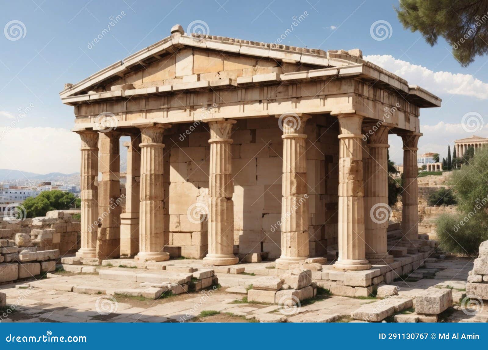 Ancient Construction in Athens, Ancient Agora of Athens in Greece ...