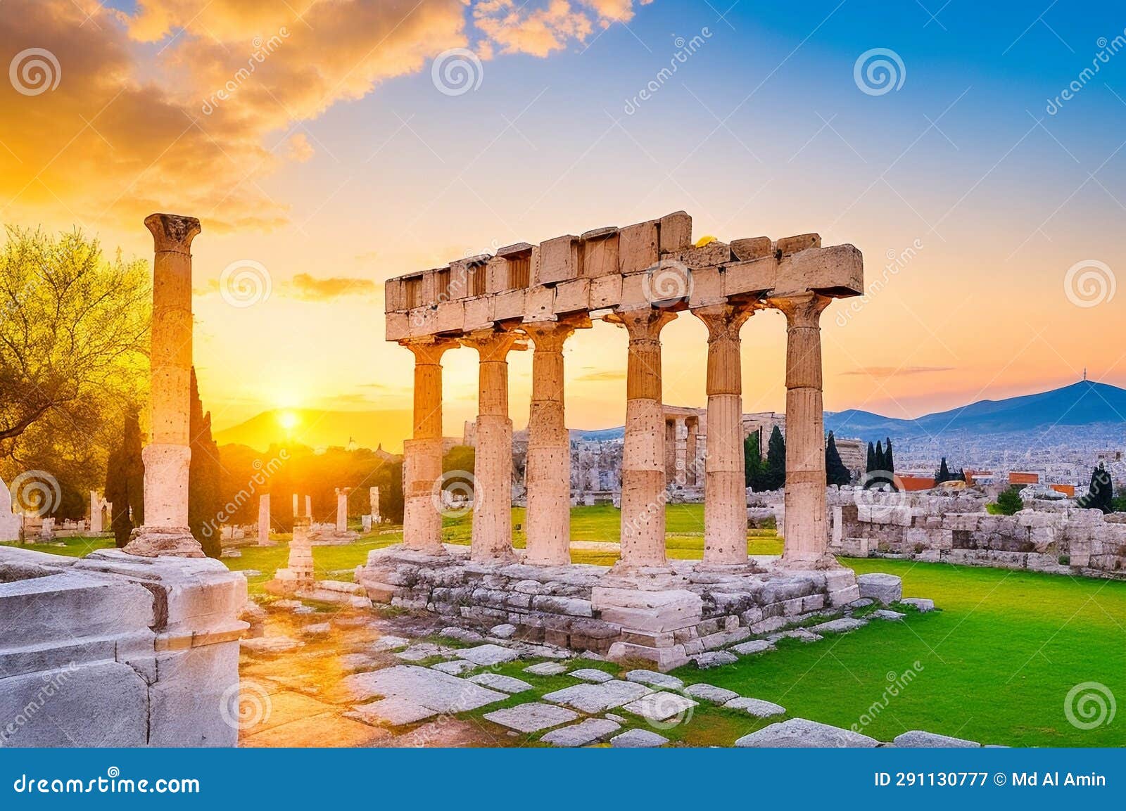 Ancient Construction in Athens, Ancient Agora of Athens in Greece ...