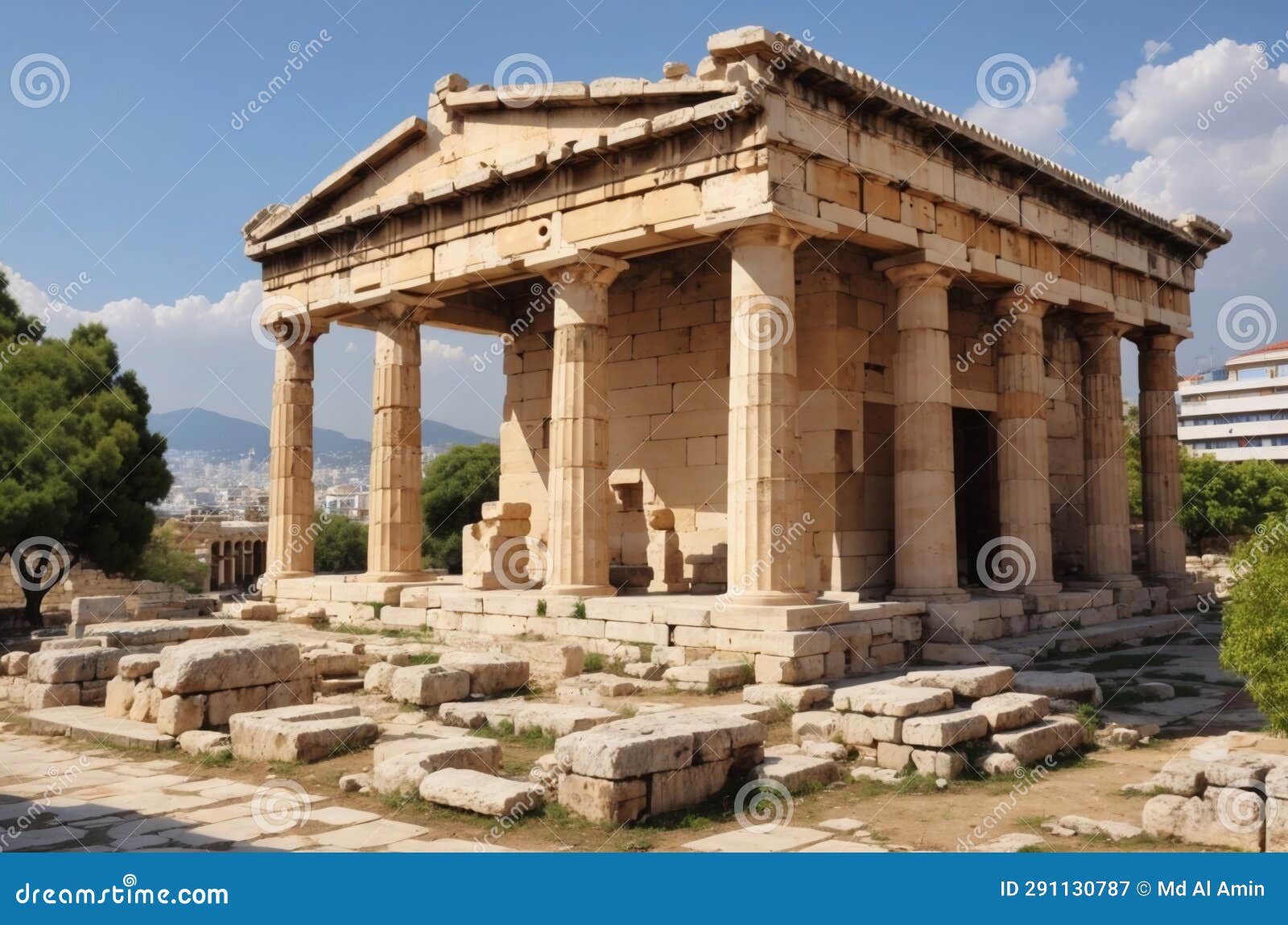 Ancient Construction in Athens, Ancient Agora of Athens in Greece ...