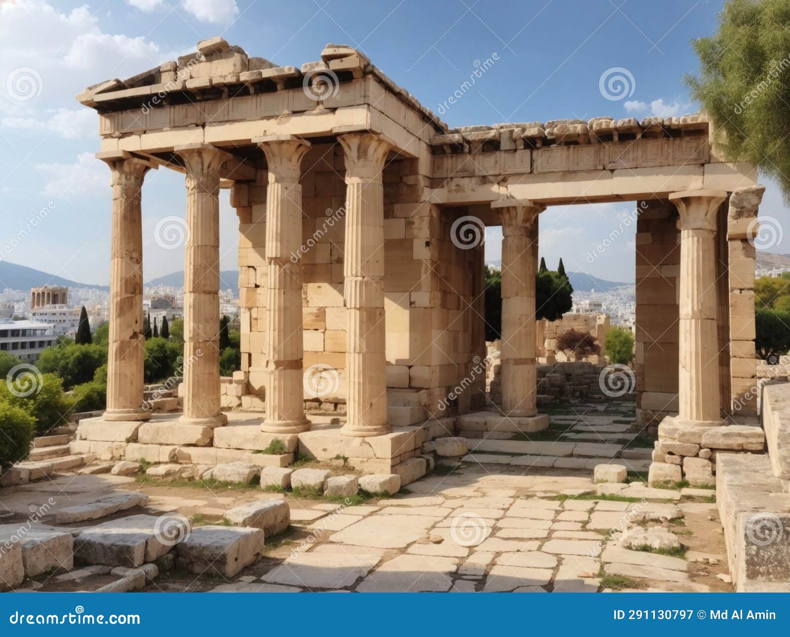 Ancient Construction in Athens, Ancient Agora of Athens in Greece ...