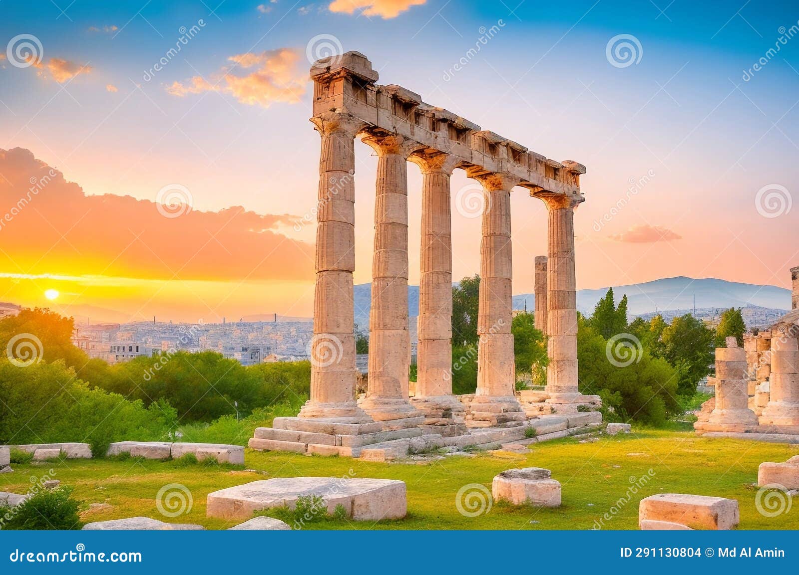 Ancient Construction in Athens, Ancient Agora of Athens in Greece ...
