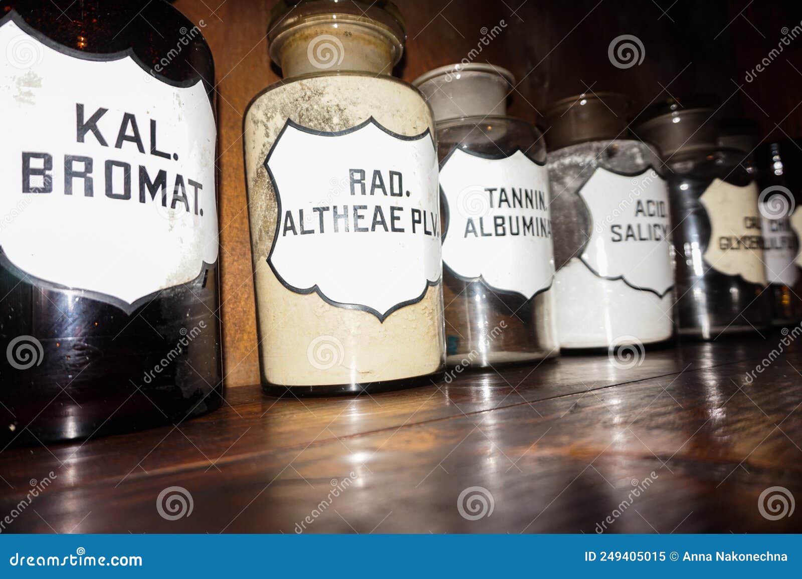 Ancient Containers with Obsolete Drug Names in the Pharmacy-museum in ...