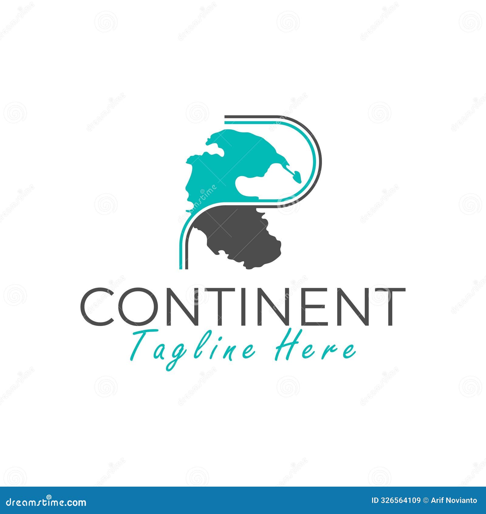 Ancient Continent Pangaea Logo With Letter P Vector Illustration ...