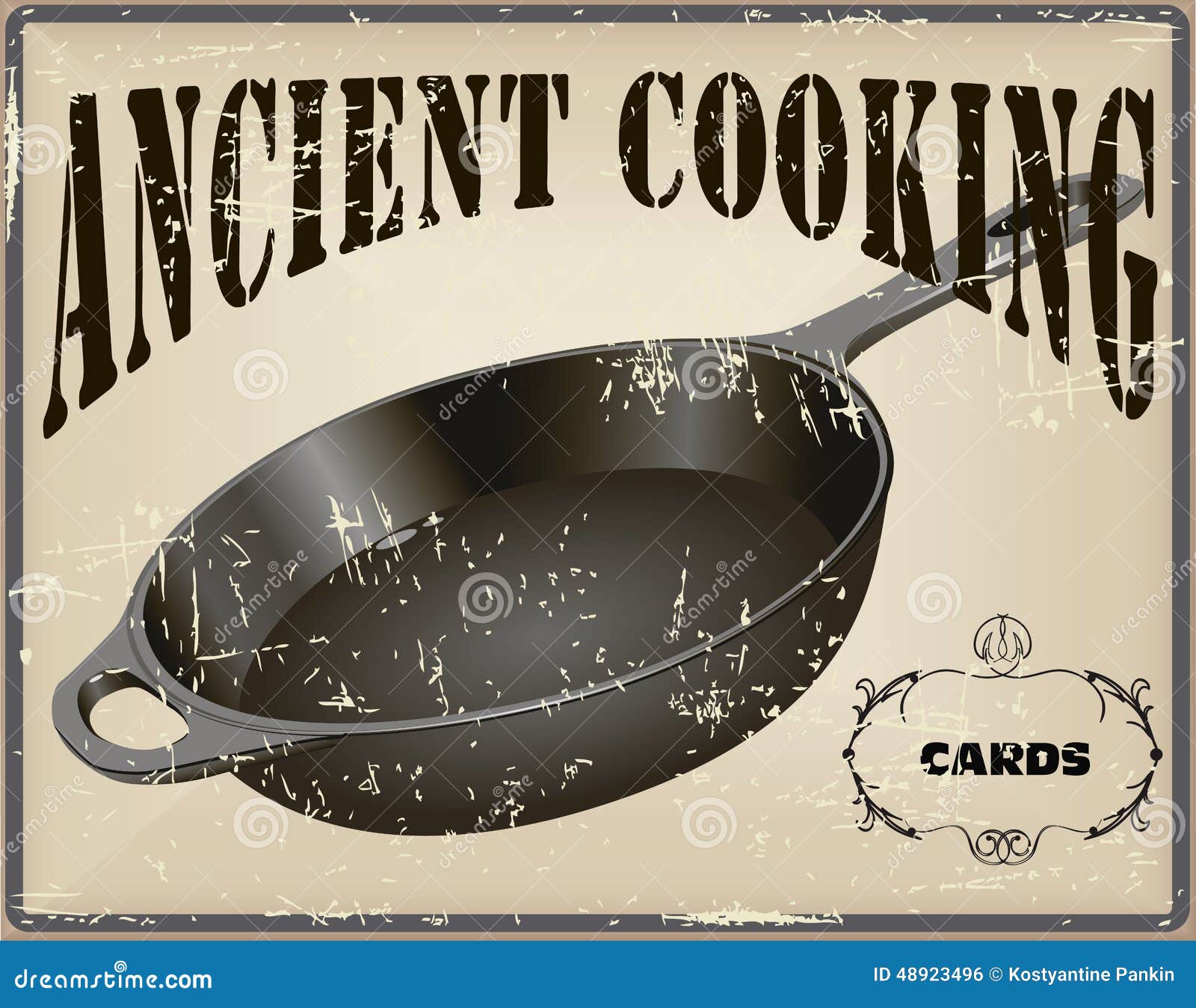 Ancient cooking card stock vector. Illustration of processing - 48923496