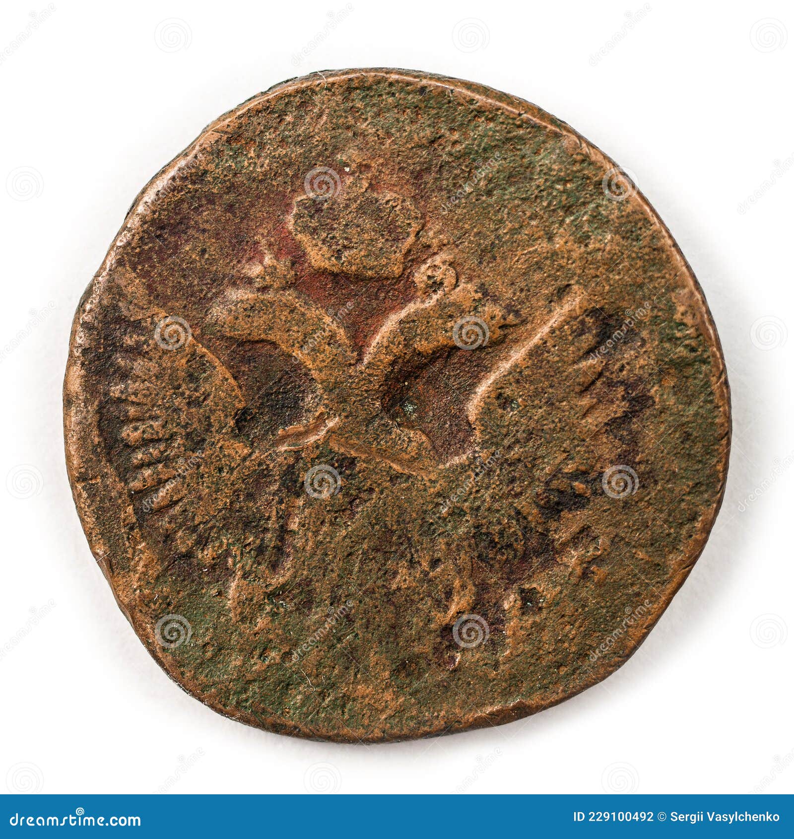 Ancient Copper Coin. Russia. Money, 1715. Stock Photo - Image of russia ...