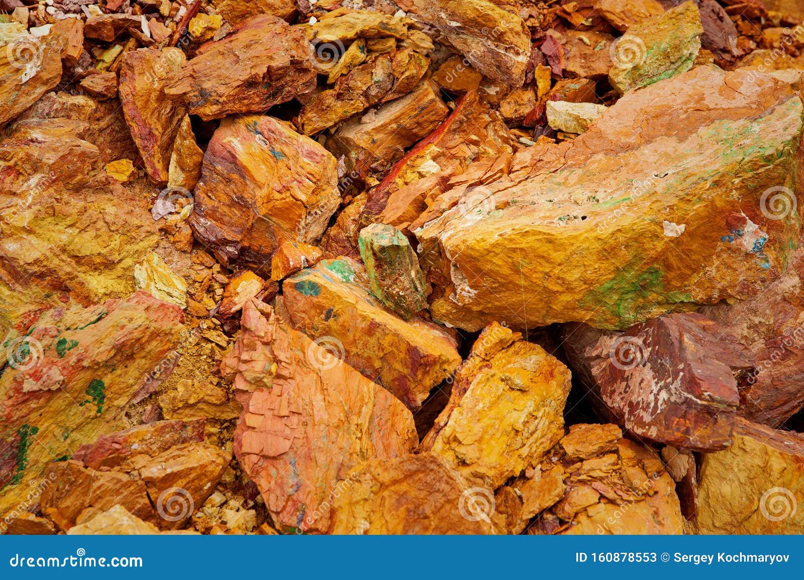 Ancient Copper Deposit. Stones with a High Copper Content. Stock Image ...