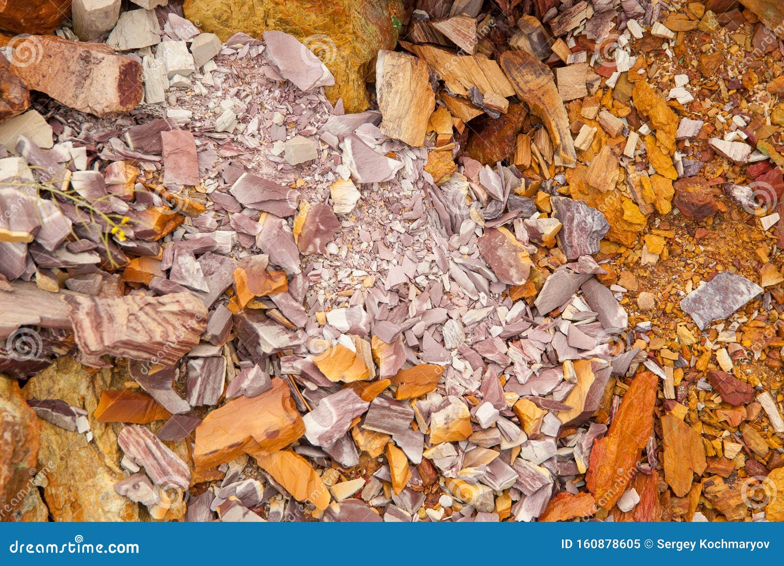 Ancient Copper Deposit. Stones with a High Copper Content. Stock Image ...