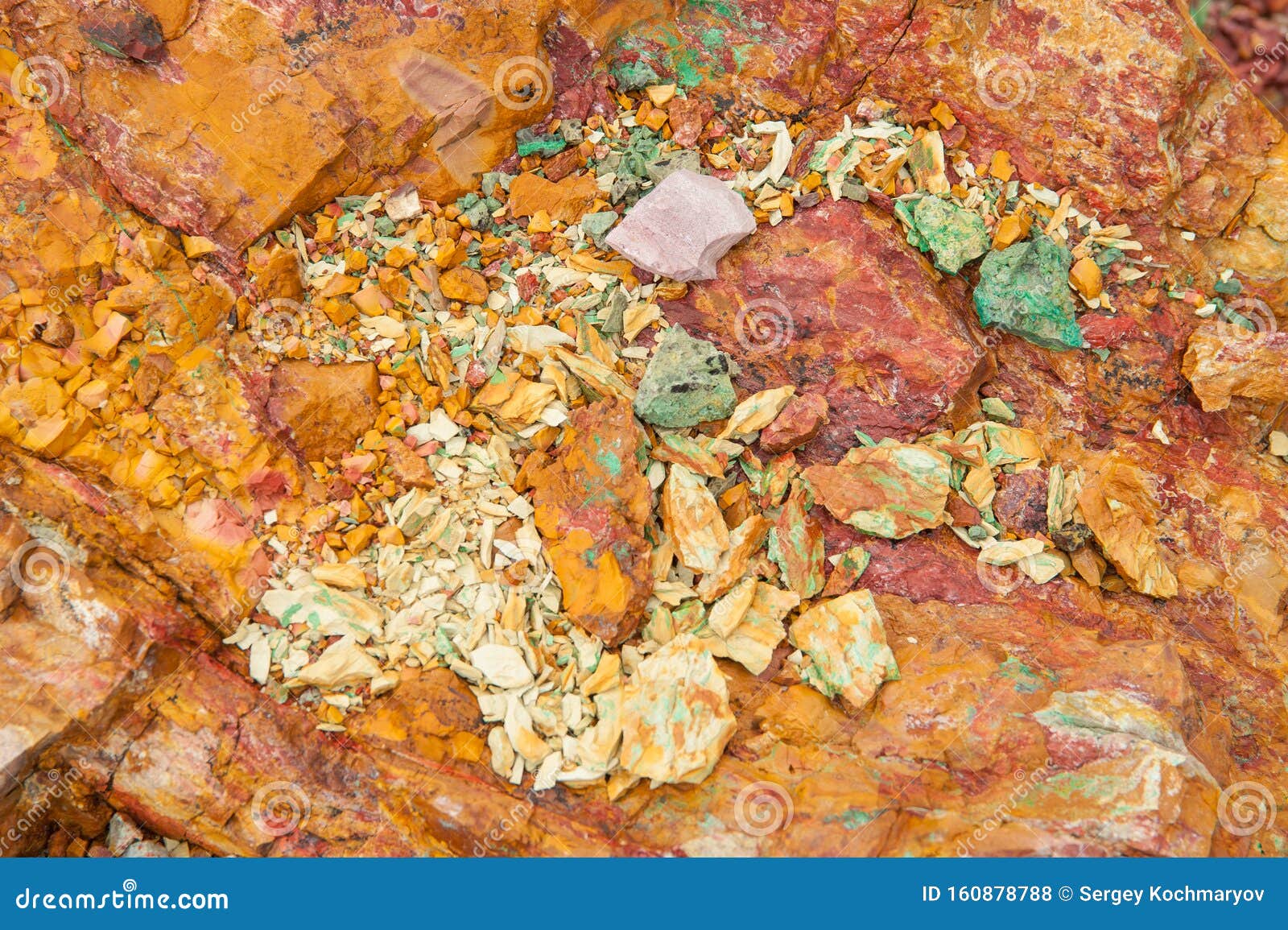 Ancient Copper Deposit. Stones with a High Copper Content. Stock Photo ...