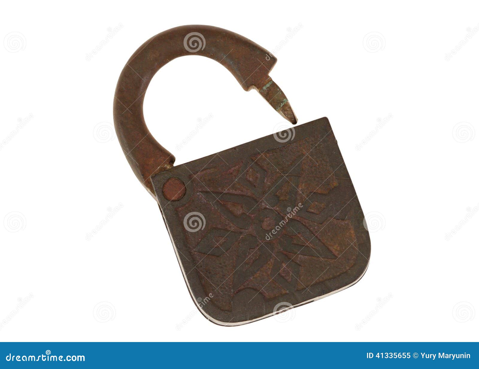 Ancient copper lock stock image. Image of unlocked, copper - 41335655