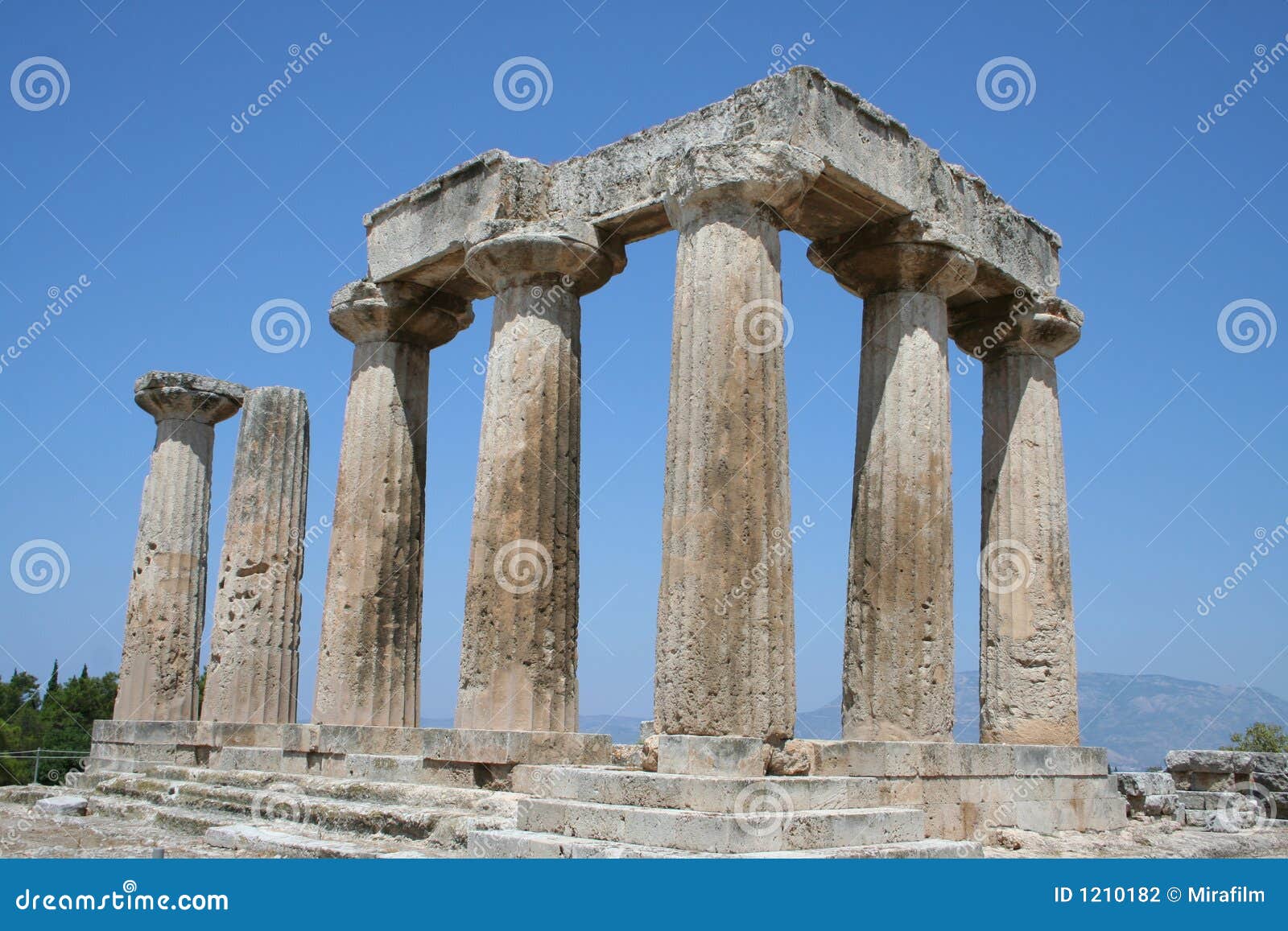 Ancient corinth stock photo. Image of greece, summer, temple - 1210182