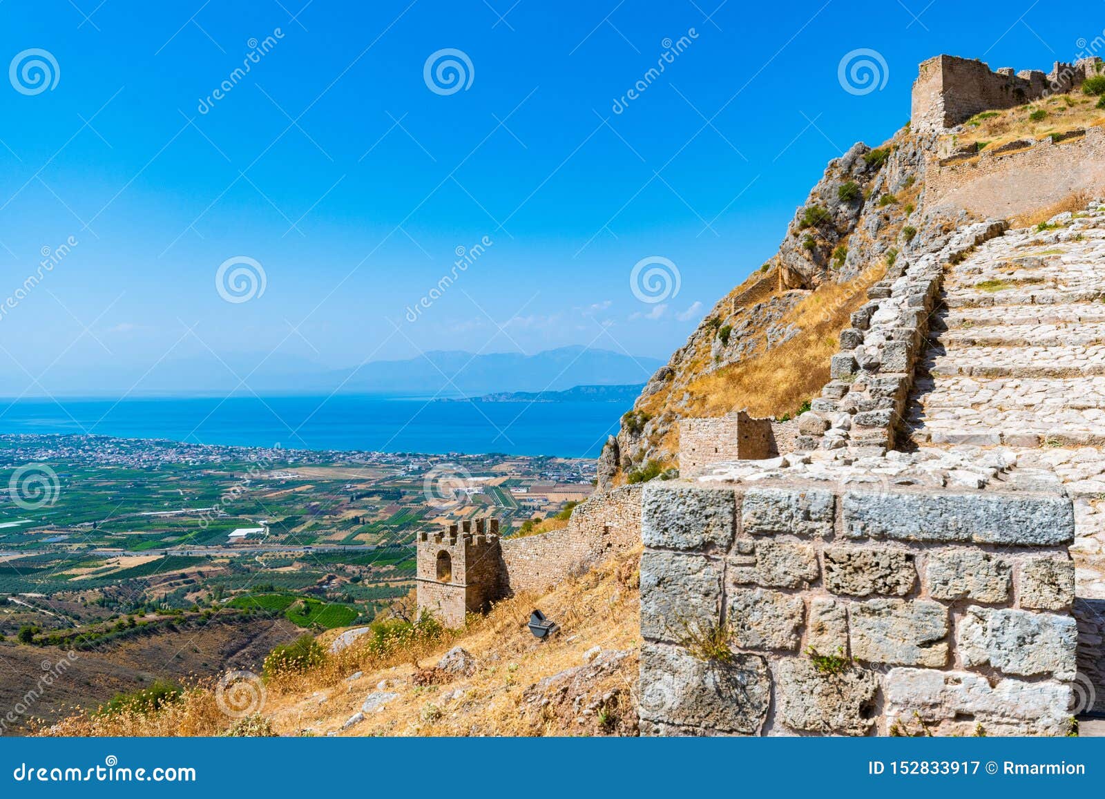 Ancient Corinth Greece stock image. Image of ruins, archaeology - 152833917