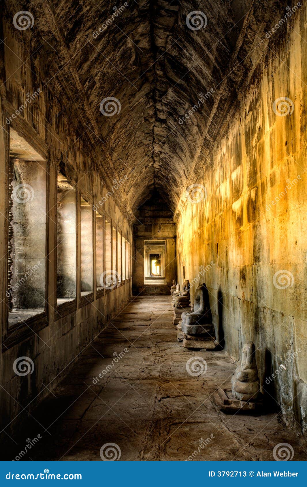 Ancient corridor stock image. Image of outdoor, inside - 3792713