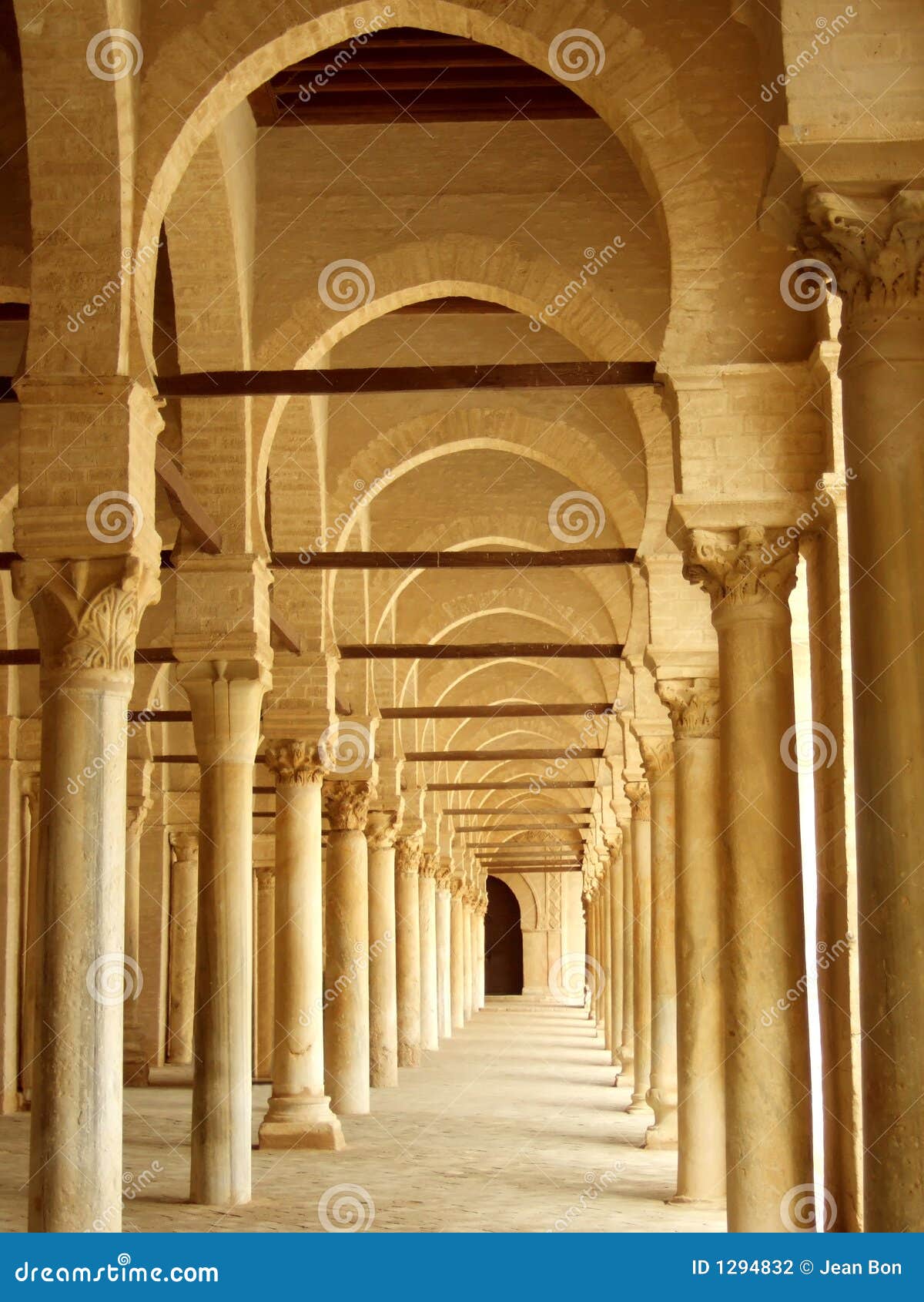 Ancient Corridor in Tunisia Stock Photo - Image of landmarks, decor ...