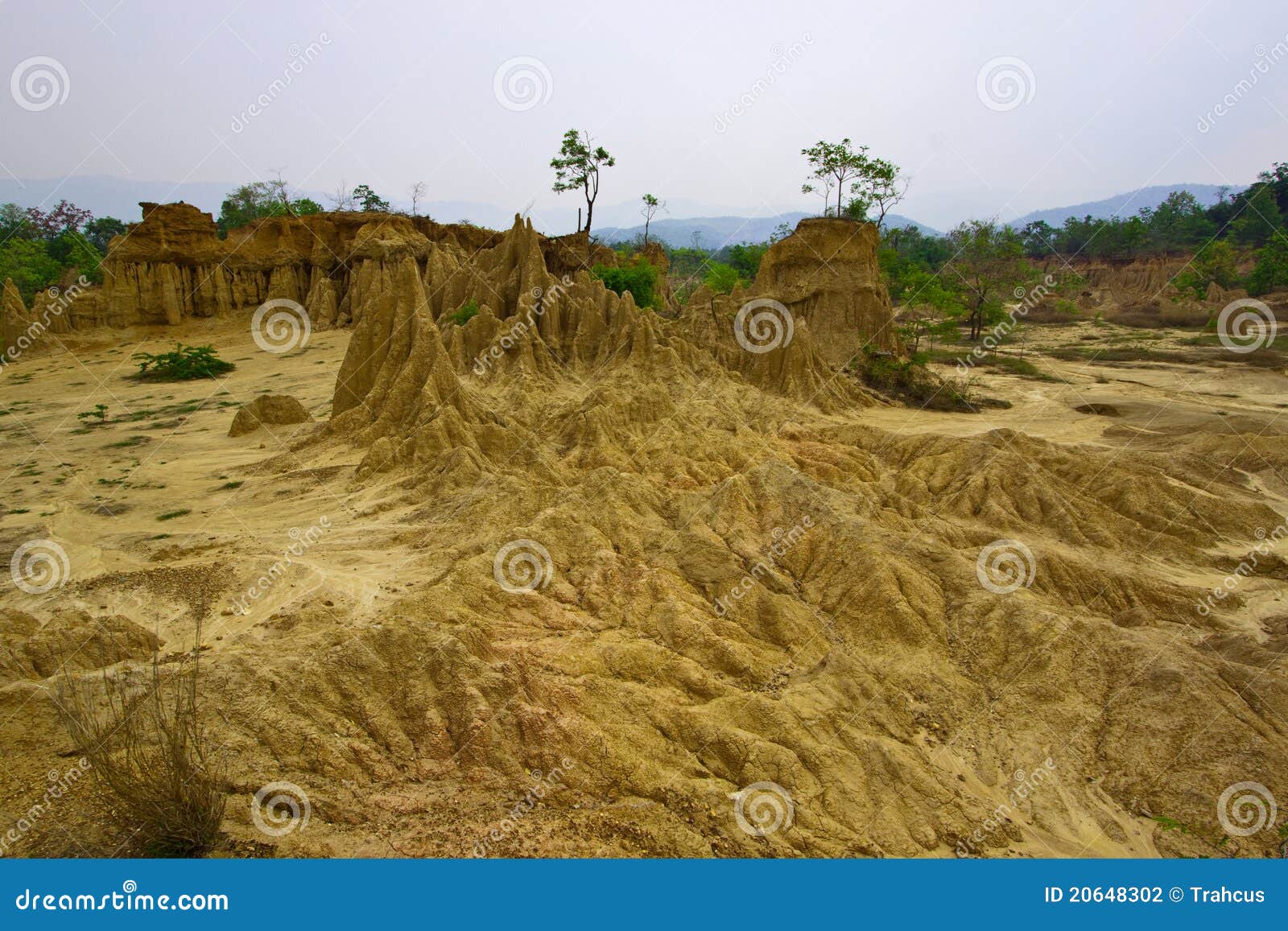 Ancient Corrosion of Soil by Rain and Wind Stock Photo - Image of ...
